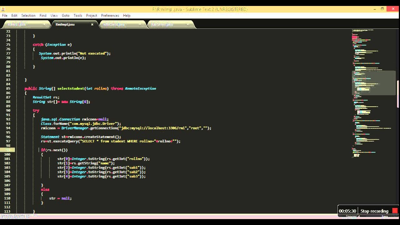 RMI Code Explanation