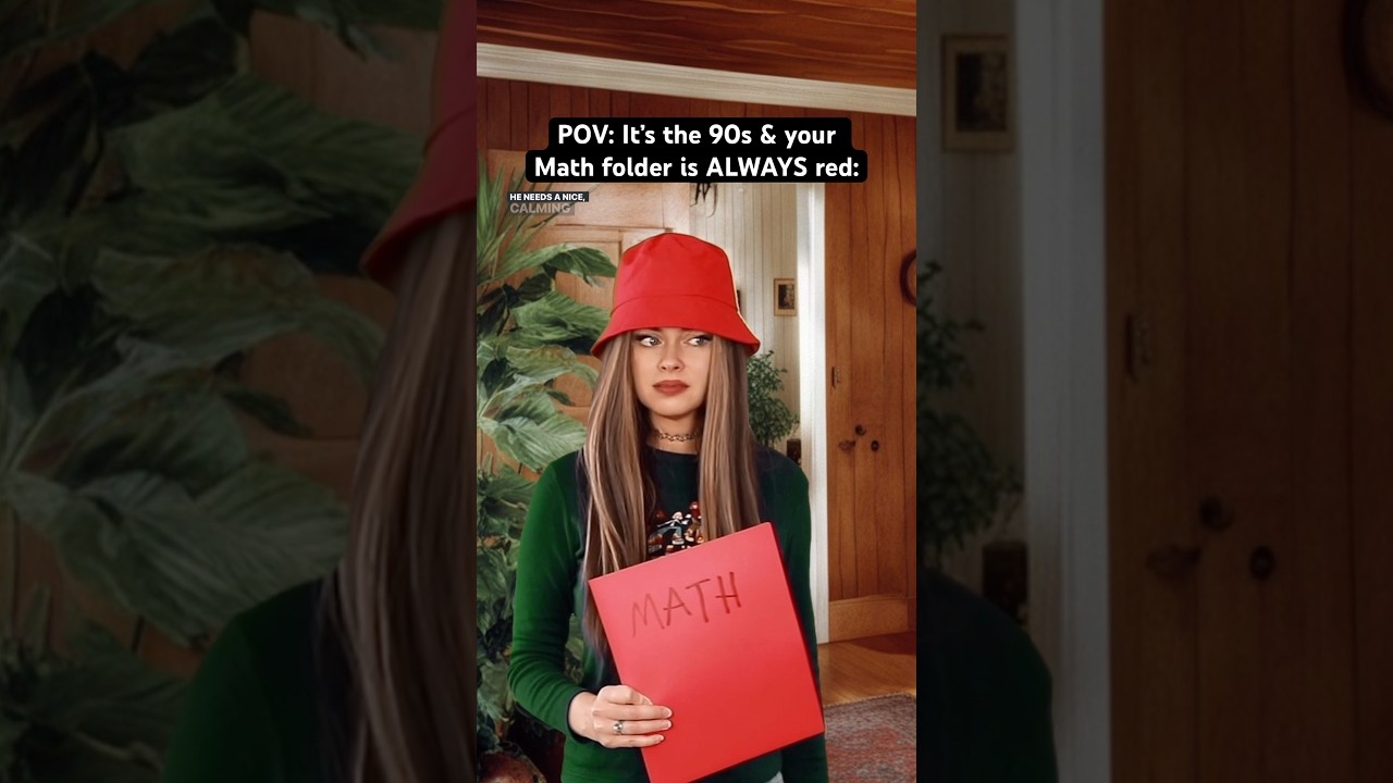 POV: It’s the #90s & your Math folder is ALWAYS red. #90skids #nostalgia #millennials