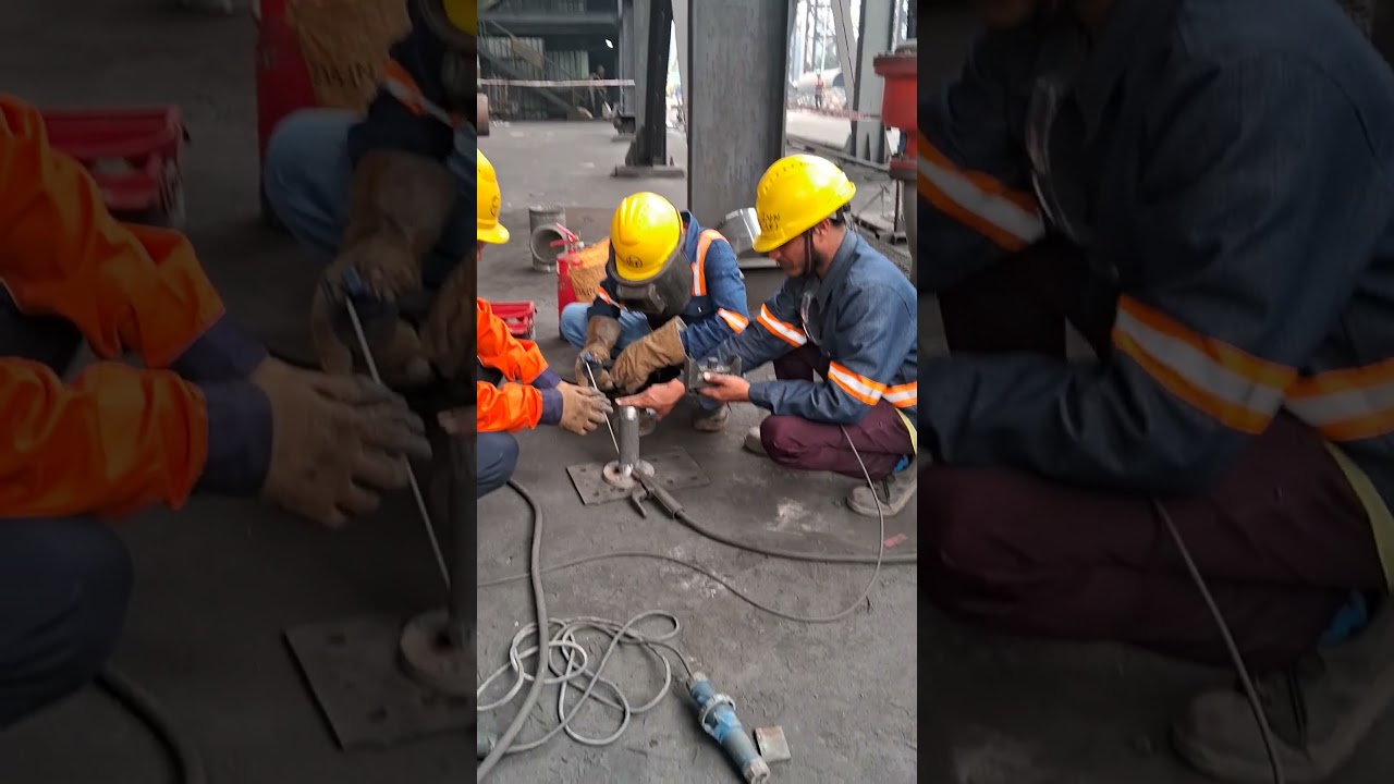 2 inch pipe fitup and welding #ytshorts#shorts#mechanical #pipefitting#construction#welding#grinding