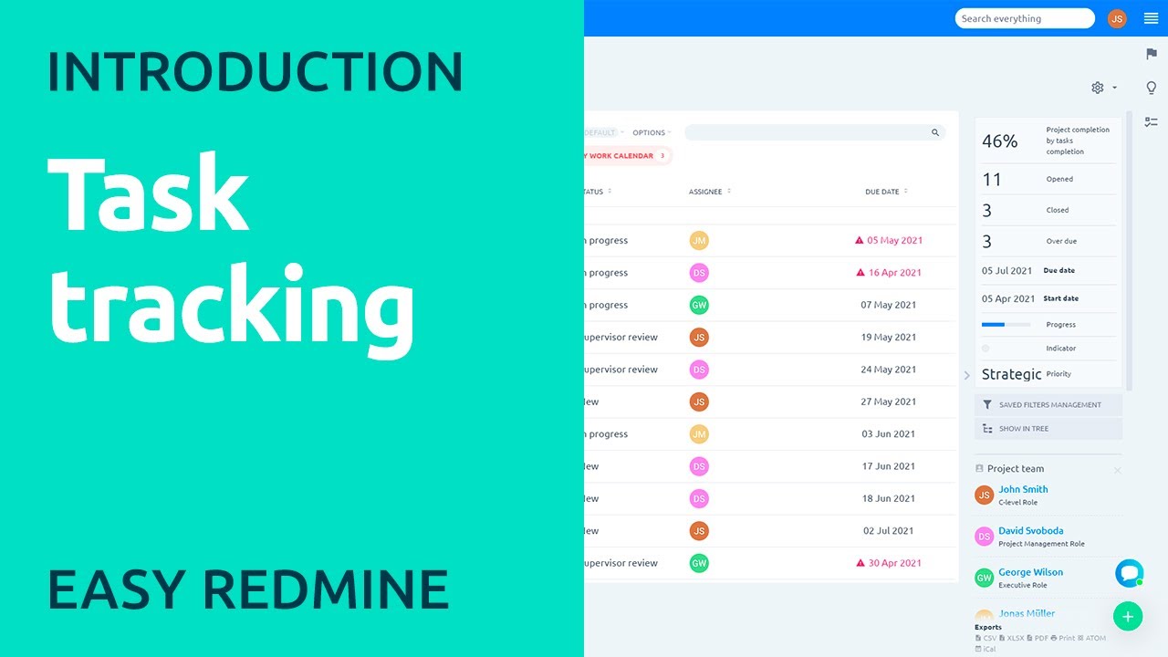 Task tracking in Easy Redmine 11