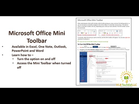 Microsoft Office Mini Toolbar