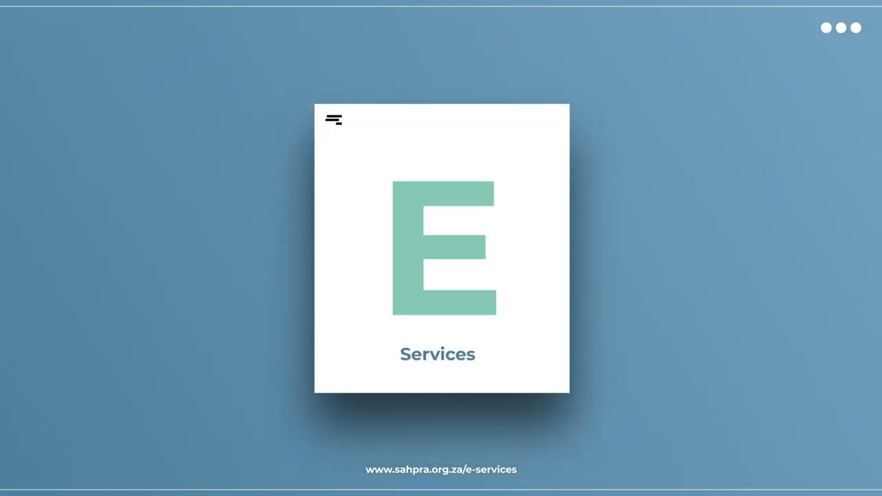 How to find E-Services from the SAHPRA website