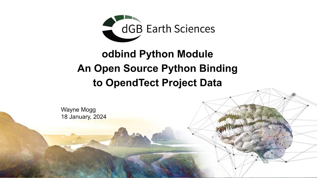 OpendTect Webinar: odbind Python module an open source Python binding to OpendTect project data