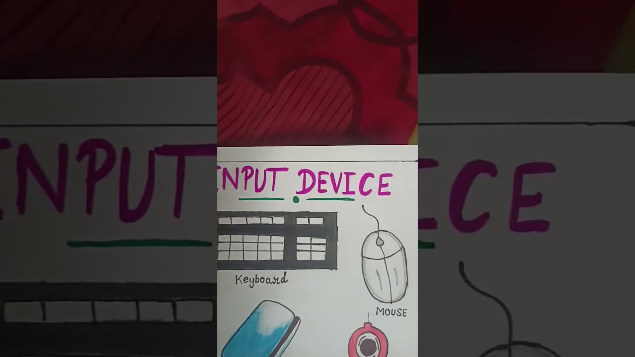 output and input device drawing for school activity ... # the creative corner .. ❤️💗