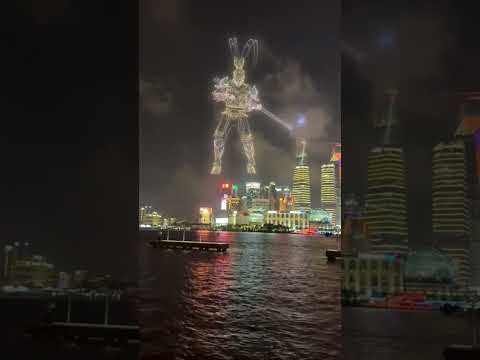 Next level China Drone and fireworks together #china #droneshow #fireworks #nextlevel