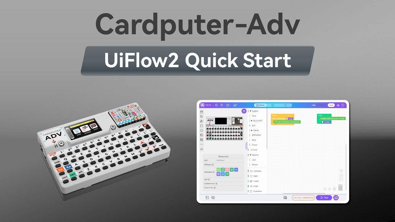 Cardputer-Adv | UIFlow 2.0 Device Basics Tutorial
