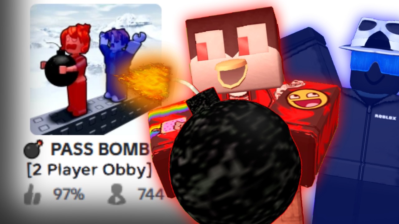 PASS THE BOMB BEFORE IT EXPLODES (2 Player Obby)