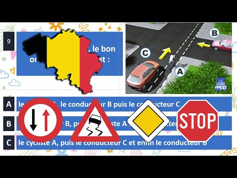 2024 examen théorique permis de conduire Belgique ✅ code de la route Belge test 1