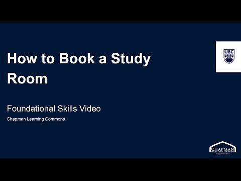 How to Book Study Rooms at UBC Libraries