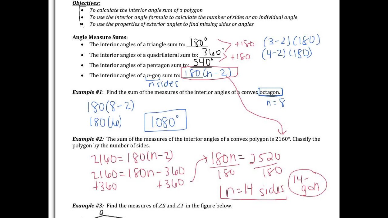 8.1: Find Angle Measures in Polygons