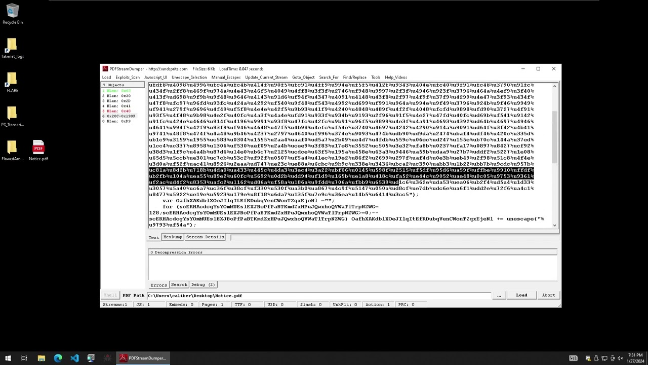 3   Analyzing the CVE 2008 2992 PDF Exploit