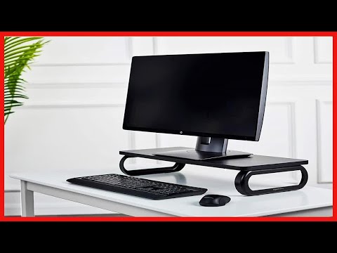 Amazon Basics Wood Monitor Stand, Computer Riser, Black - GHN Shop