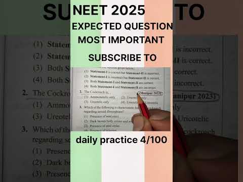 NEET 2025 EXPECTED QUESTION MOST IMPORTANT Subscribe TO DAILY PRACTICE