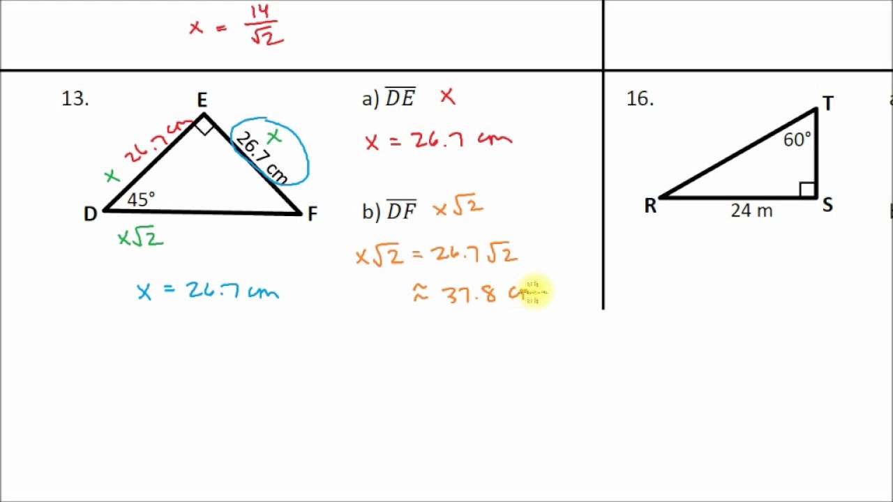 Trig Review 1   Q 1 to 16