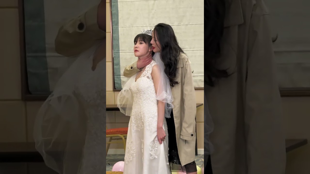 The bride was held hostage by her ex-girlfriend at knifepoint during filming #shortdrama