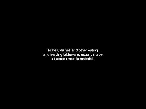 crockery video Dictionary meaning and pronunciation