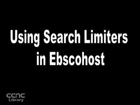 Using Ebscohost Search Limiters Tutorial