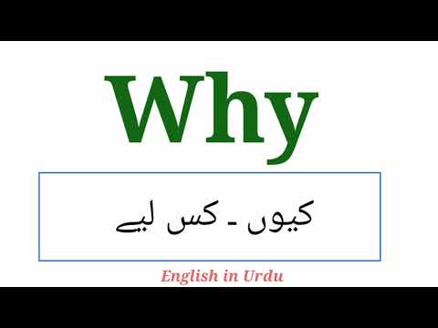 Why Meaning in Urdu