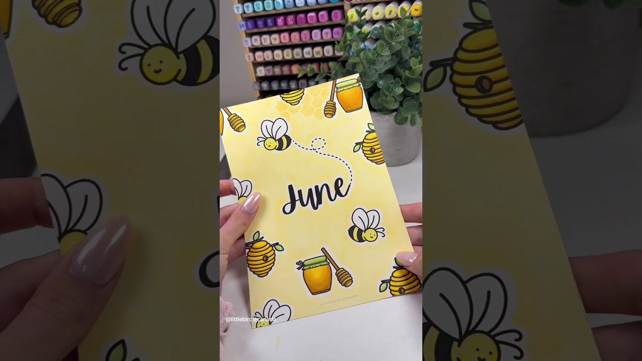 Colouring the bee theme 🐝🍯 #bulletjournal #bujo #coloring #colouring #journal #asmr #relaxing #art