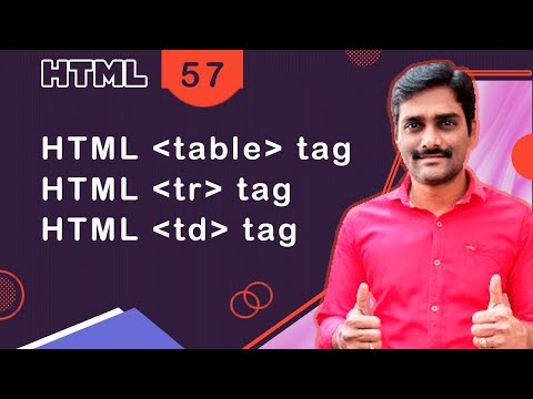 HTML table Tag | tr Tag | td Tag - HTML Tutorial 57 🚀