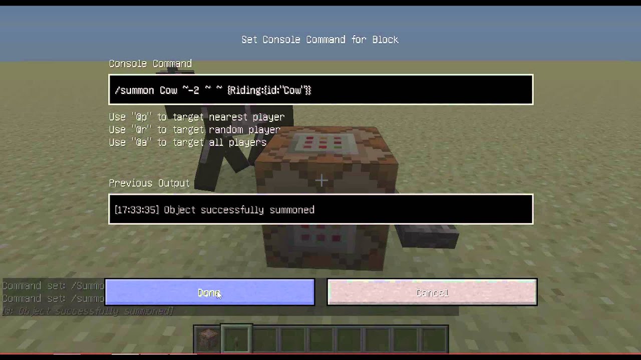 Minecraft Command Block: Summoning and Stacking Mobs