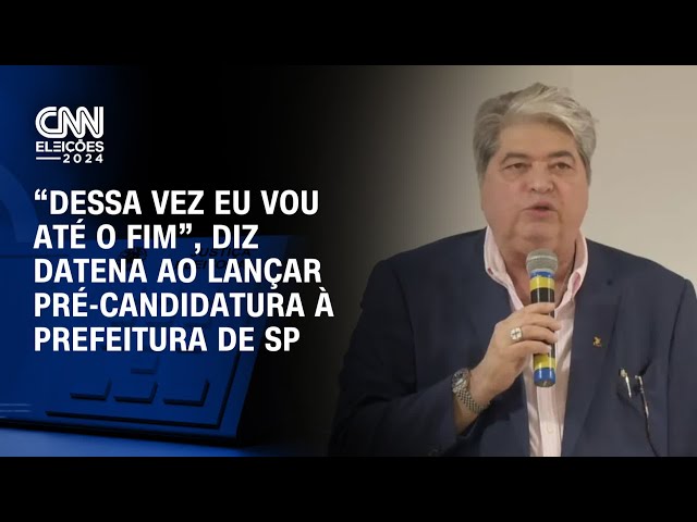 “Dessa vez eu vou até o fim”, diz Datena ao lançar pré-candidatura a ...