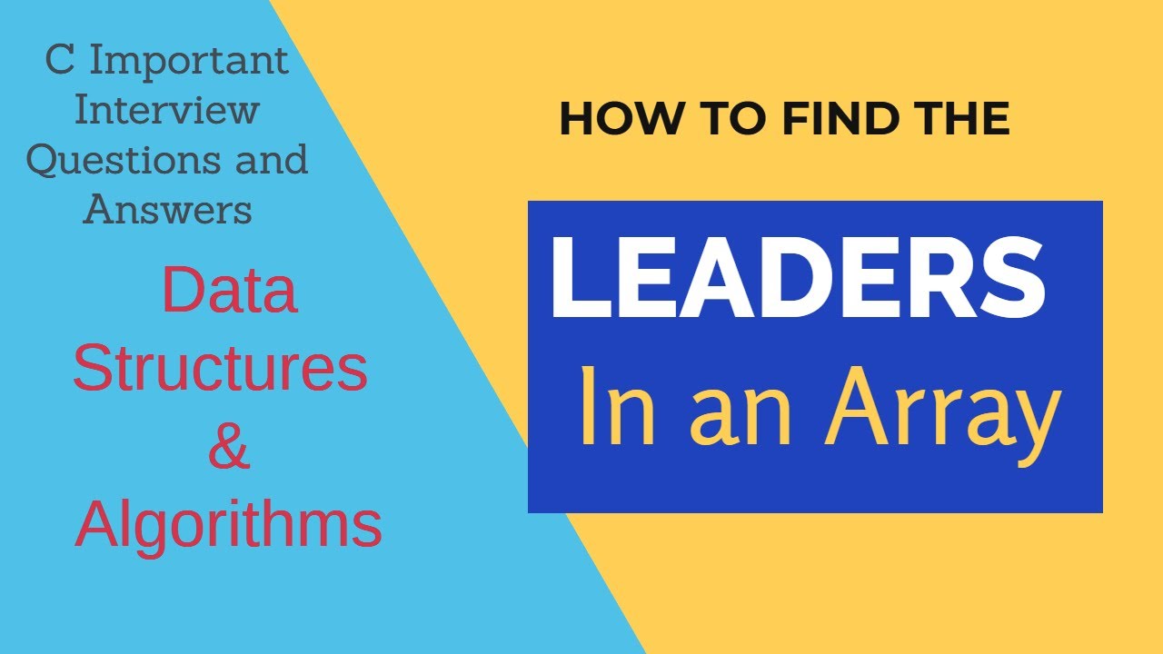 Leaders in  an Array (Simplified)