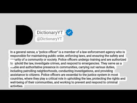 Police officer Meaning in English