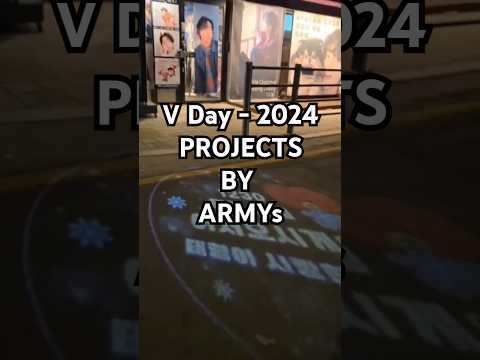 V Day-2024 Projects in different countries 💜 #v #taehyung #bts #ot7 #apobangpo