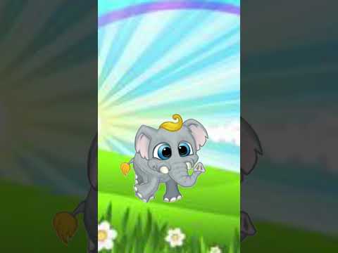 Cute elephant walk green screen animation video l #cartoon #elephant #animal