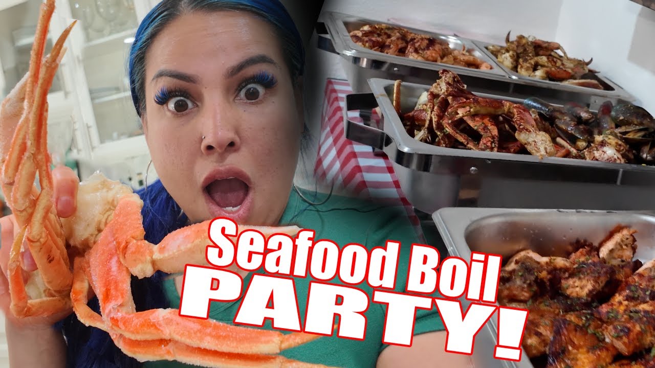 Making 50lbs of SEAFOOD BOIL for an all you can eat station!!