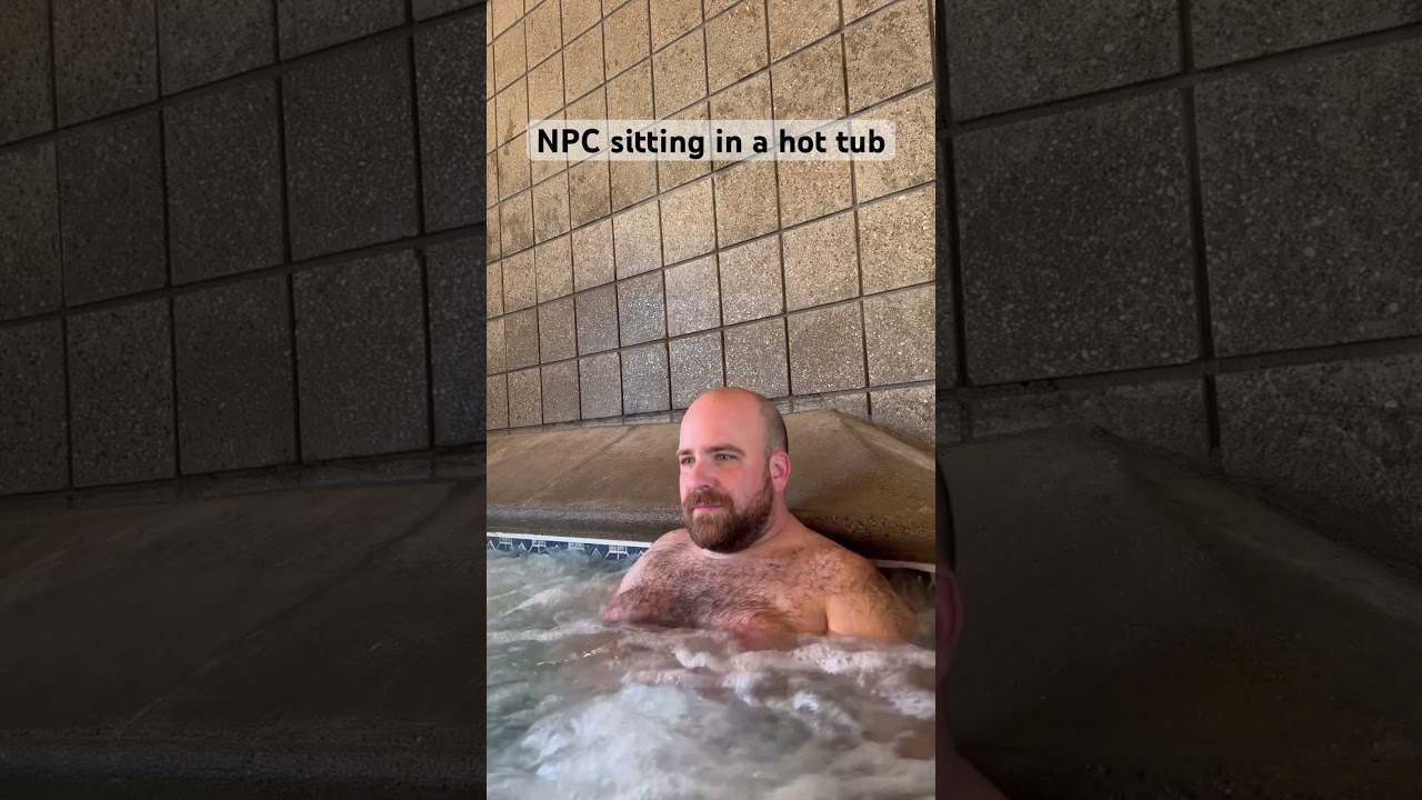 NPC sitting in hot tub #shorts #npc #bethesda #skyrim #oblivion #fallout