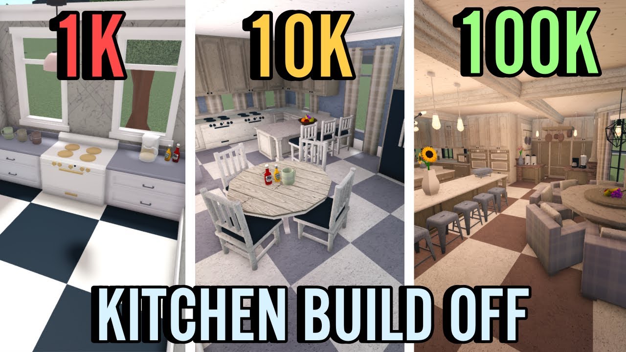 1K Vs 10K Vs 100K KITCHEN In BLOXBURG | roblox