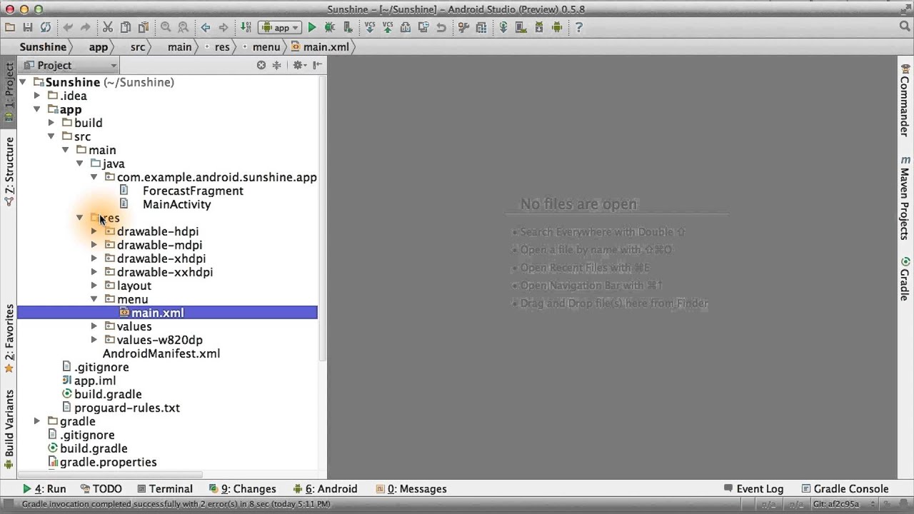 Menu Buttons - Developing Android Apps