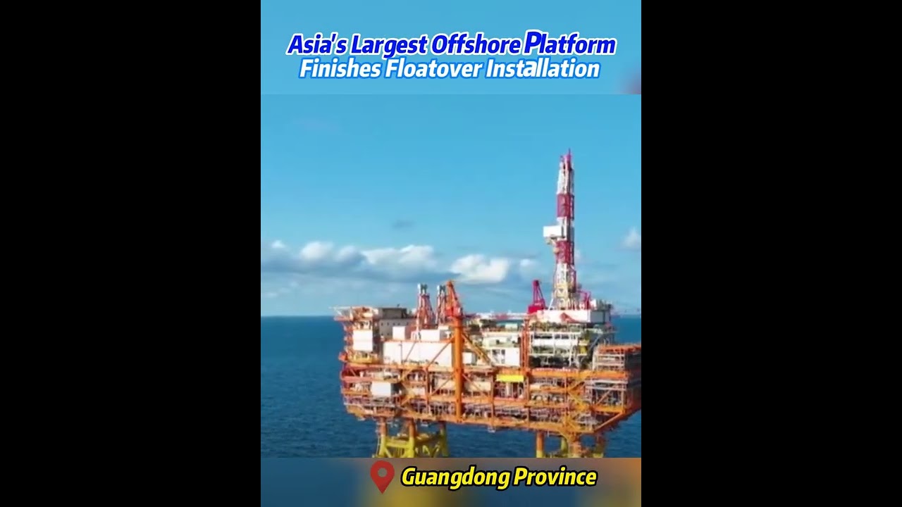 Asia's largest offshore platform finishes float-over installation #technology #installation #china