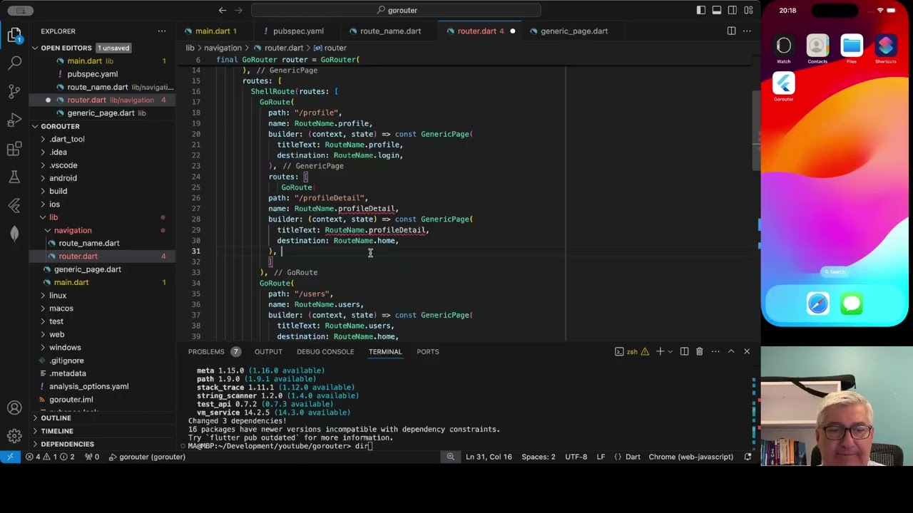 GoRouter Tutorial Part 2 - Flutter Go Router Navigation with ShellRoute - Nested Navigation