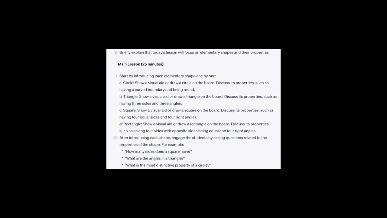 Lesson plan Grade 6 Mathematics Understanding elementary shapes