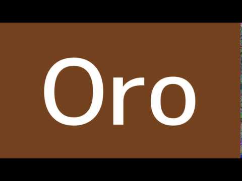 How to say Gold in Spanish