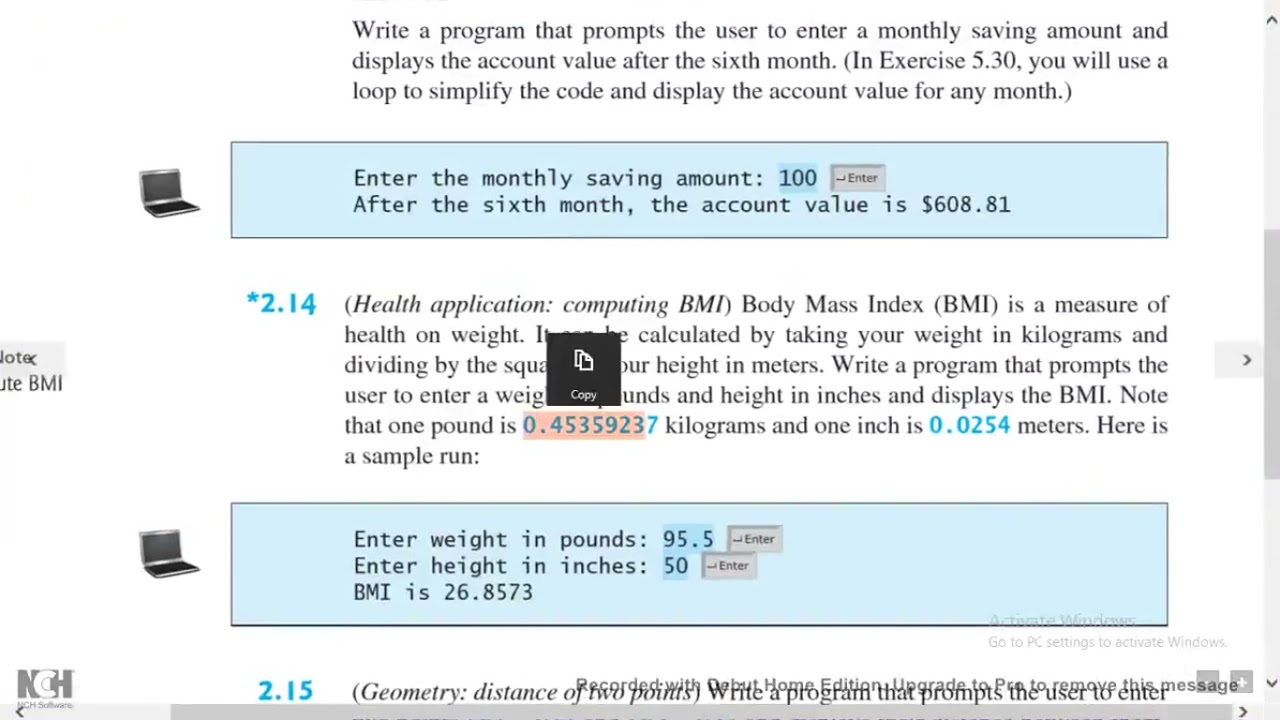 Introduction To Java Programming - Exercise 2 14a