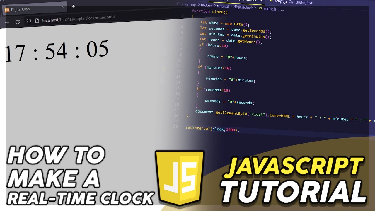How to make a Real-time Clock? - JavaScript Tutorial