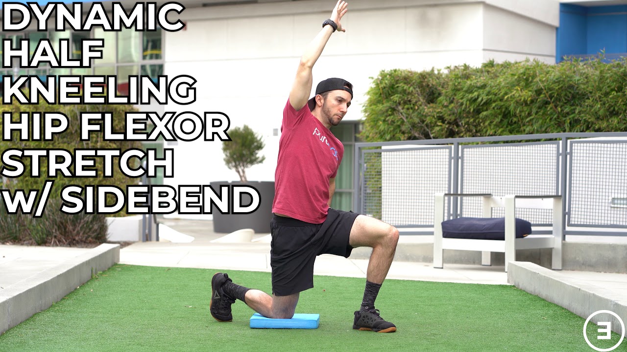 Dynamic Half Kneeling Hip Flexor Stretch with Sidebend