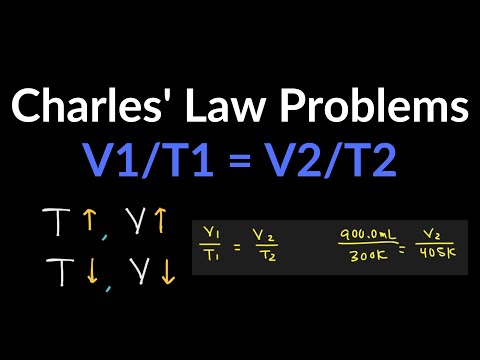 Charles' Law Practice Problems & Examples Explained: V1/T1 = V2/T2