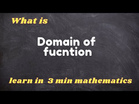 What is Domain of Function | 3 min mathematics