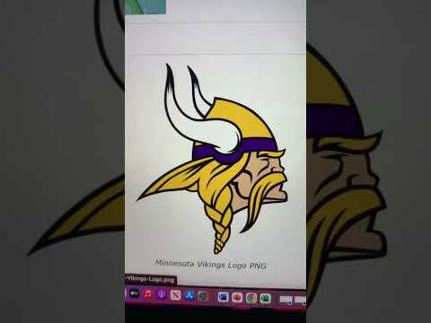 11/32 Drawing every NFL teams logo! #nfl #drawing #sports #minnesotavikings #vikings #football