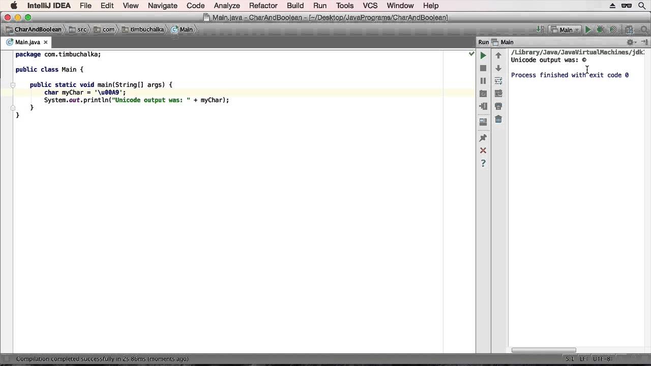 Java Developer Course - The Char and Boolean Primitive Types