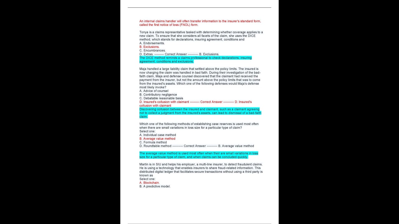 2024 AIC 300 Exam Claims in an Evolving World Best Studying Material with All Questions from Actual