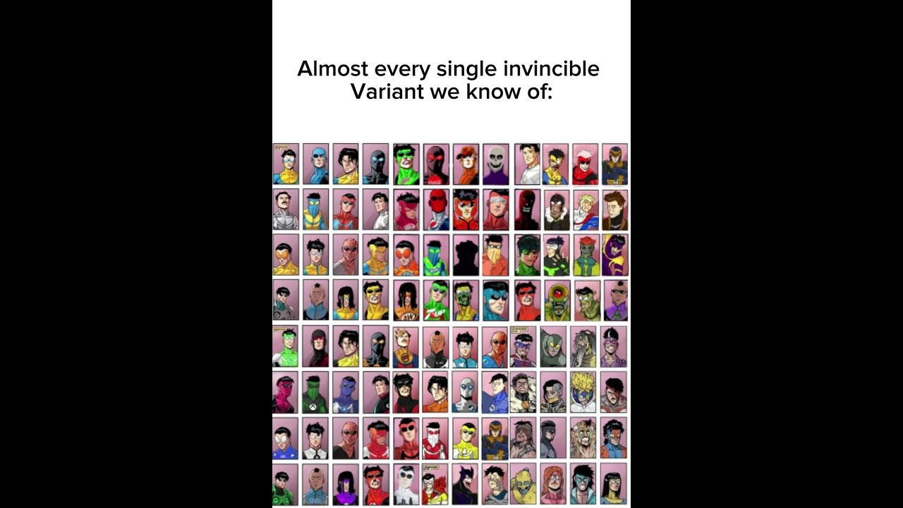 Almost every single invincible variant known to fans #invicible #invincibleseason3 #markvariants