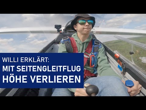 Willi erklärt: Seitengleitflug | Solo | Schwarzheide | Puchacz (16 y.o. Pilot | SPL License)