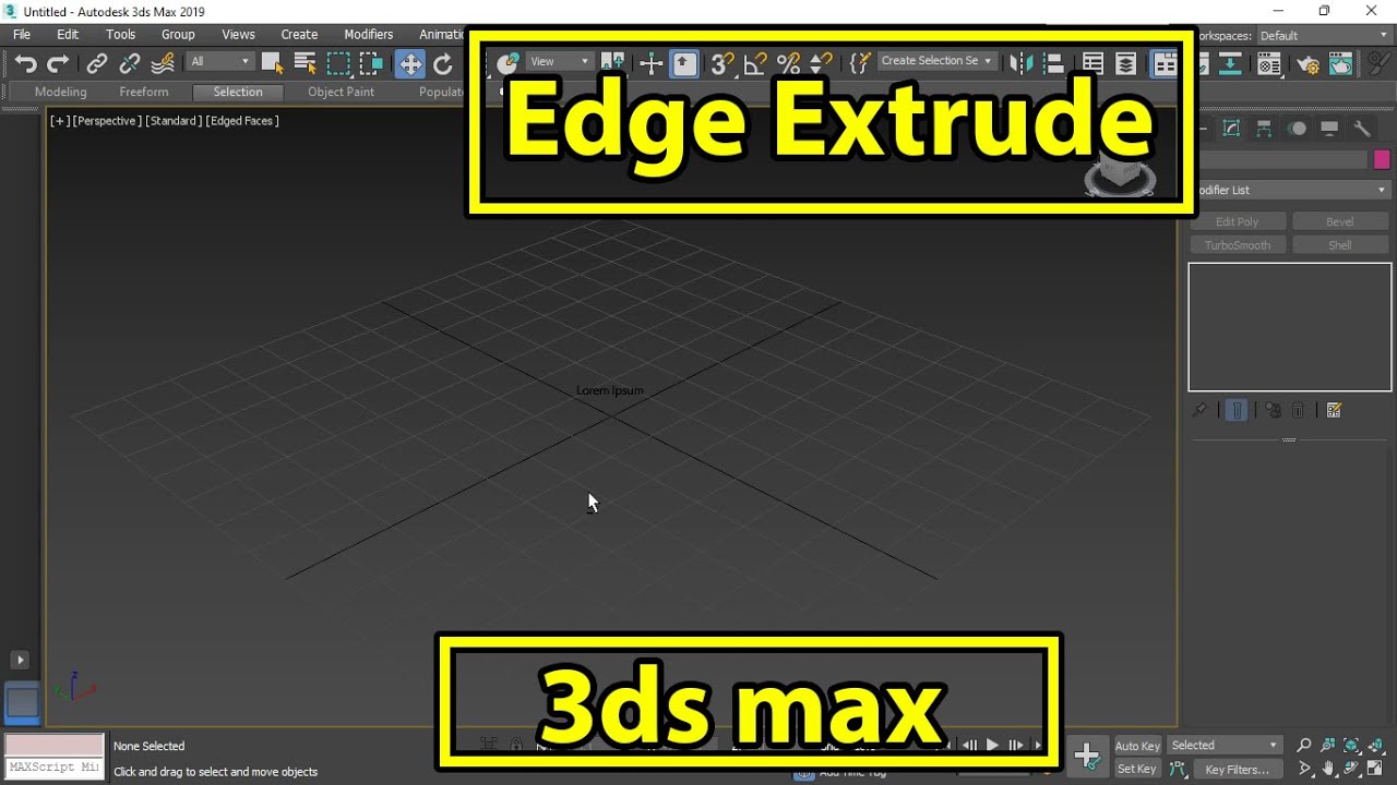 Edge Extrude |3ds max hindi tutorial | study edutech
