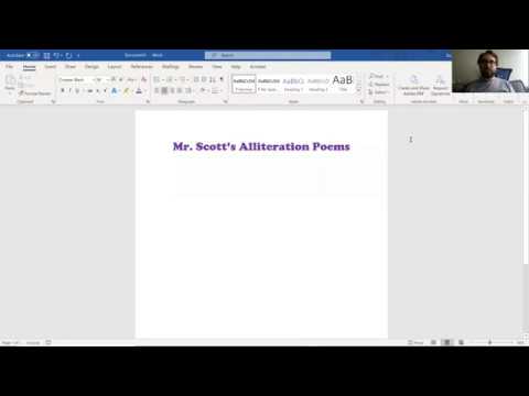 Mr Scott's Alliteration Poems